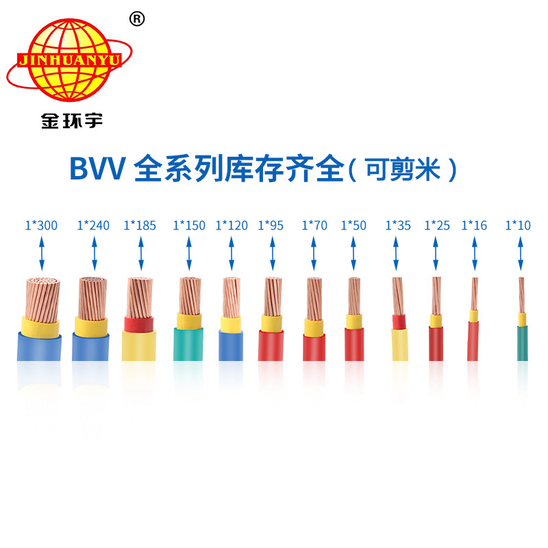 【金环宇阻燃电缆】金环宇bvv电线 阻燃电线ZC-BVV 95平方 厂房装修用线价格 国标 厂家批发